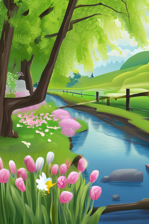 Spring scenery by caifu wu - Playground