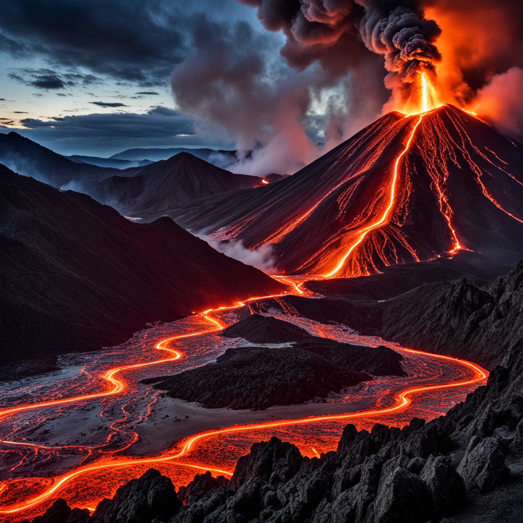 An awe-inspiring scene of a colossal volcanic eruption by 최형준 - Playground