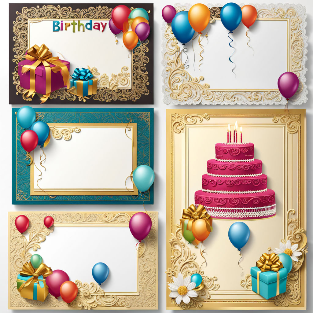 Birthday cards in different sizes and colors by Maria Elza Morais ...