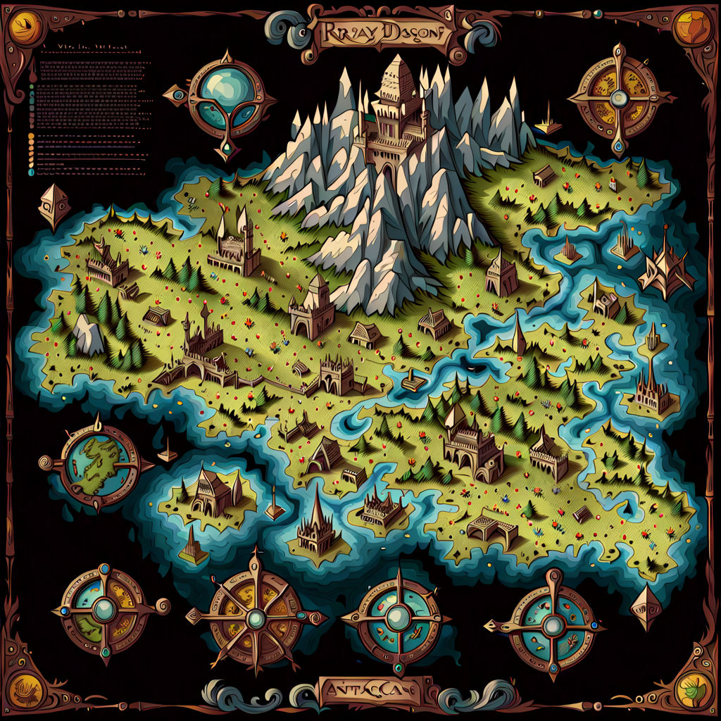 A meticulously detailed map of a high fantasy world by Patrenium ...