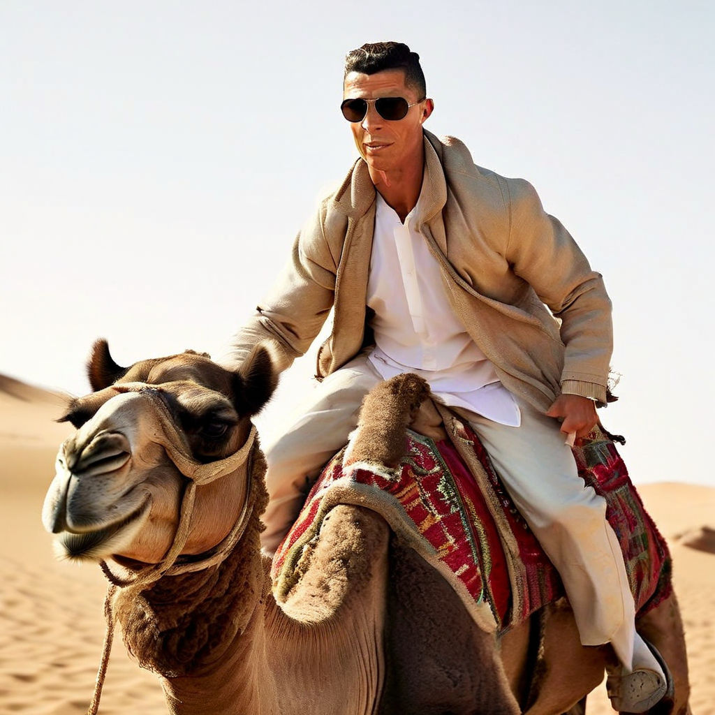Cristiano Ronaldo is riding a camel by Gavriel Darren - Playground