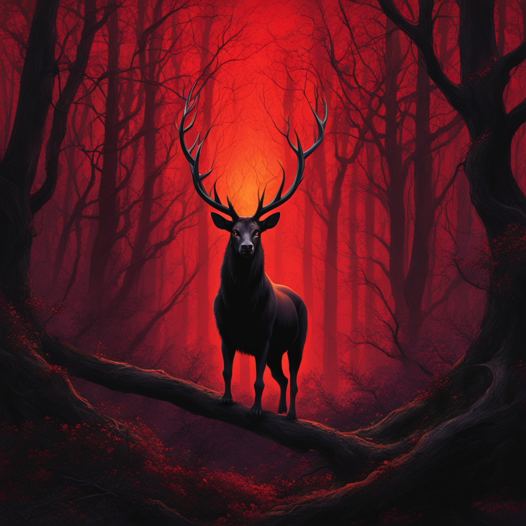 A fiery devil occulted within the mysteries of a dark forest by nuBase ...