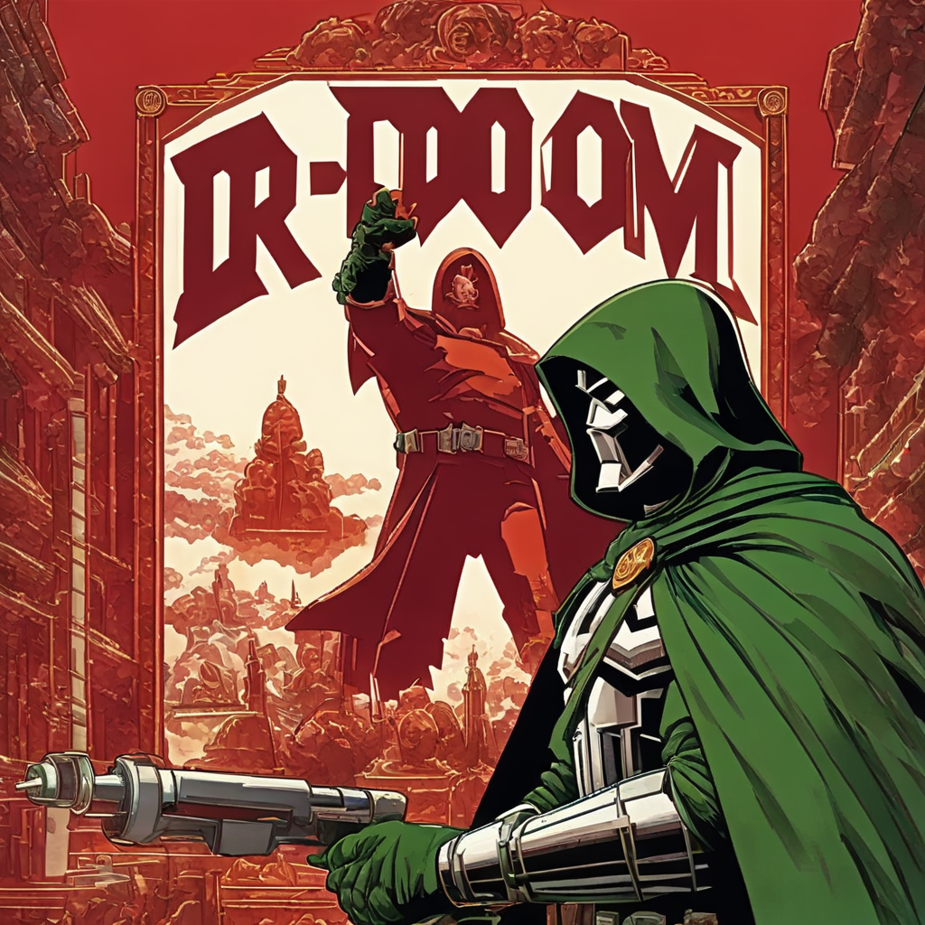 Marvel Comic's Dr. Doom in Soviet propaganda poster theme by Quantum ...