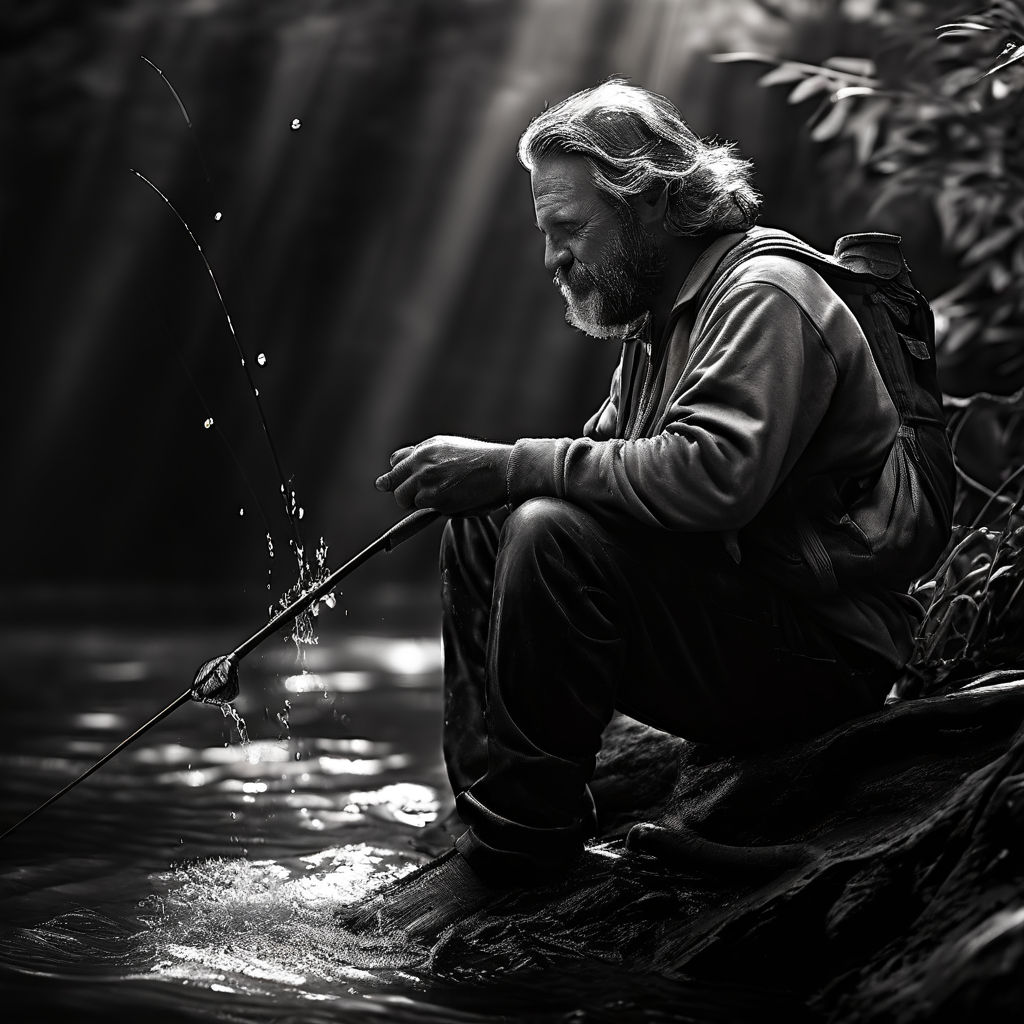 Man Fishing Image: Catching More Than Just Fish