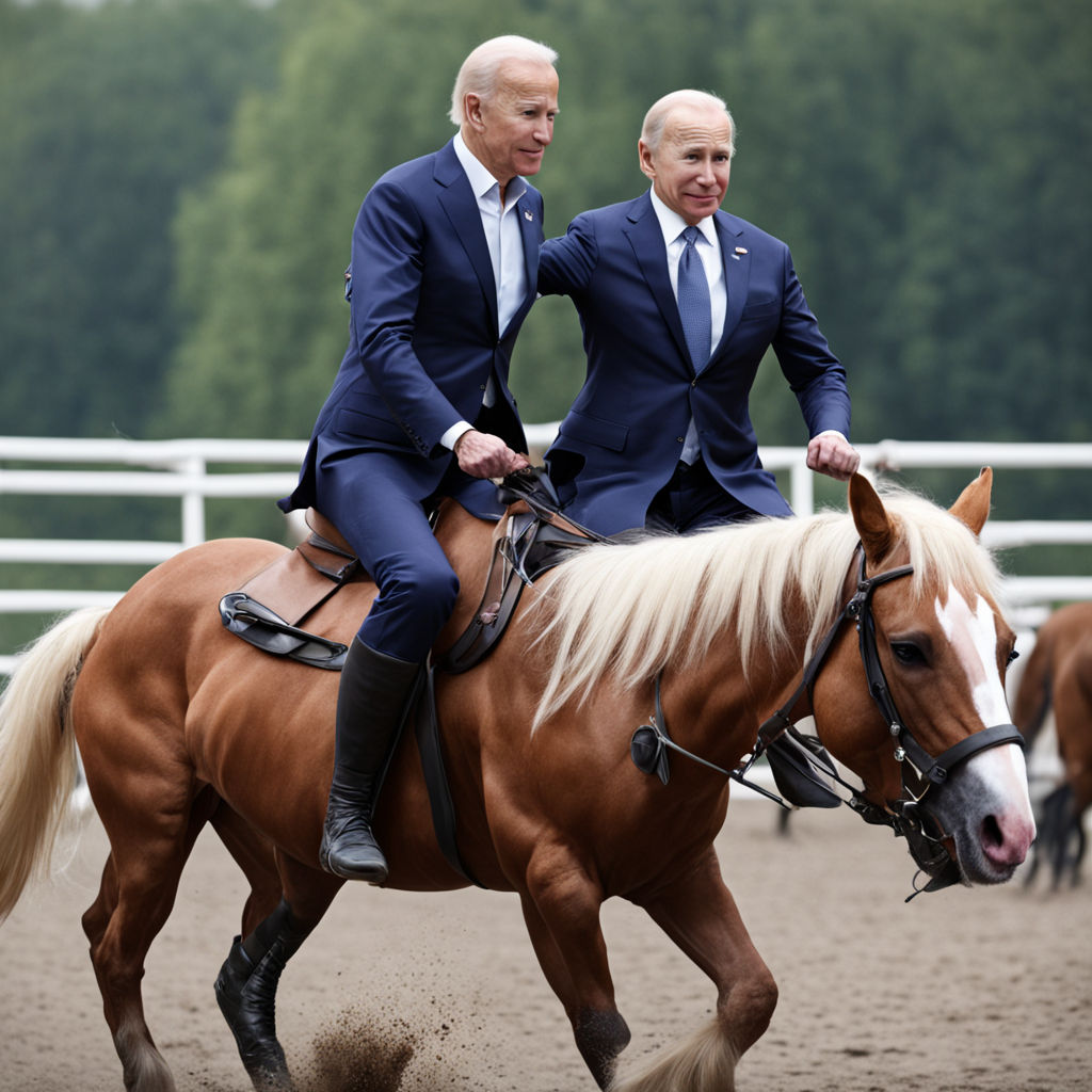 Joe biden fight Vladimir Putin horse riding by MD B H - Playground