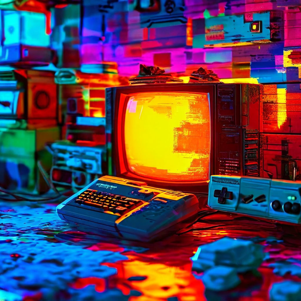 Pixelated close-up digital painting of radiant dreams by Andy - Playground