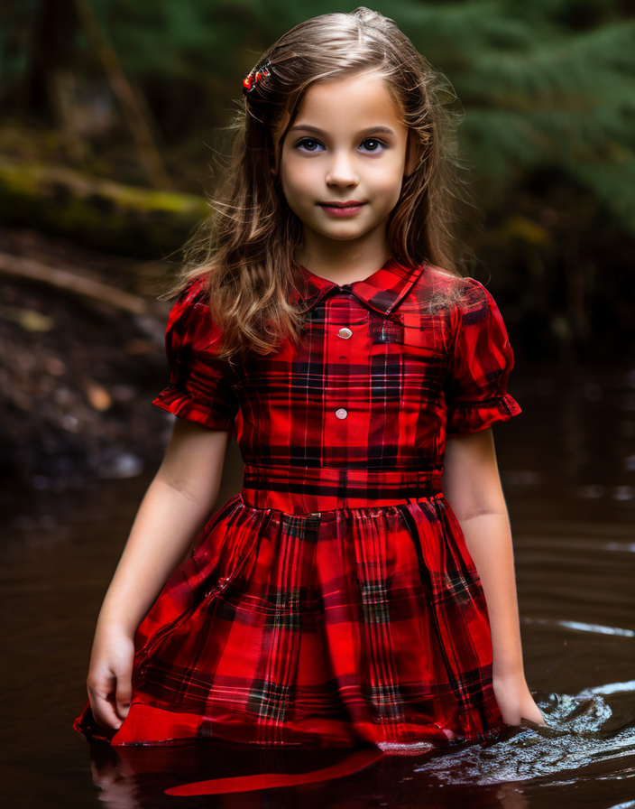 A 10 yo girl bathing in a drenched and muddy fancy red tart... by David ...