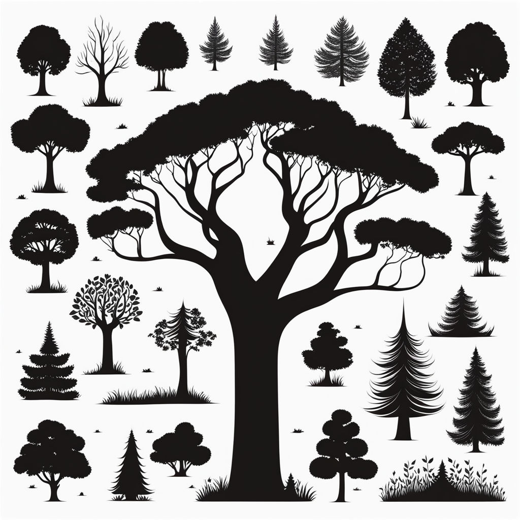 Cute cartoon individual english trees by Mark Terrey - Playground