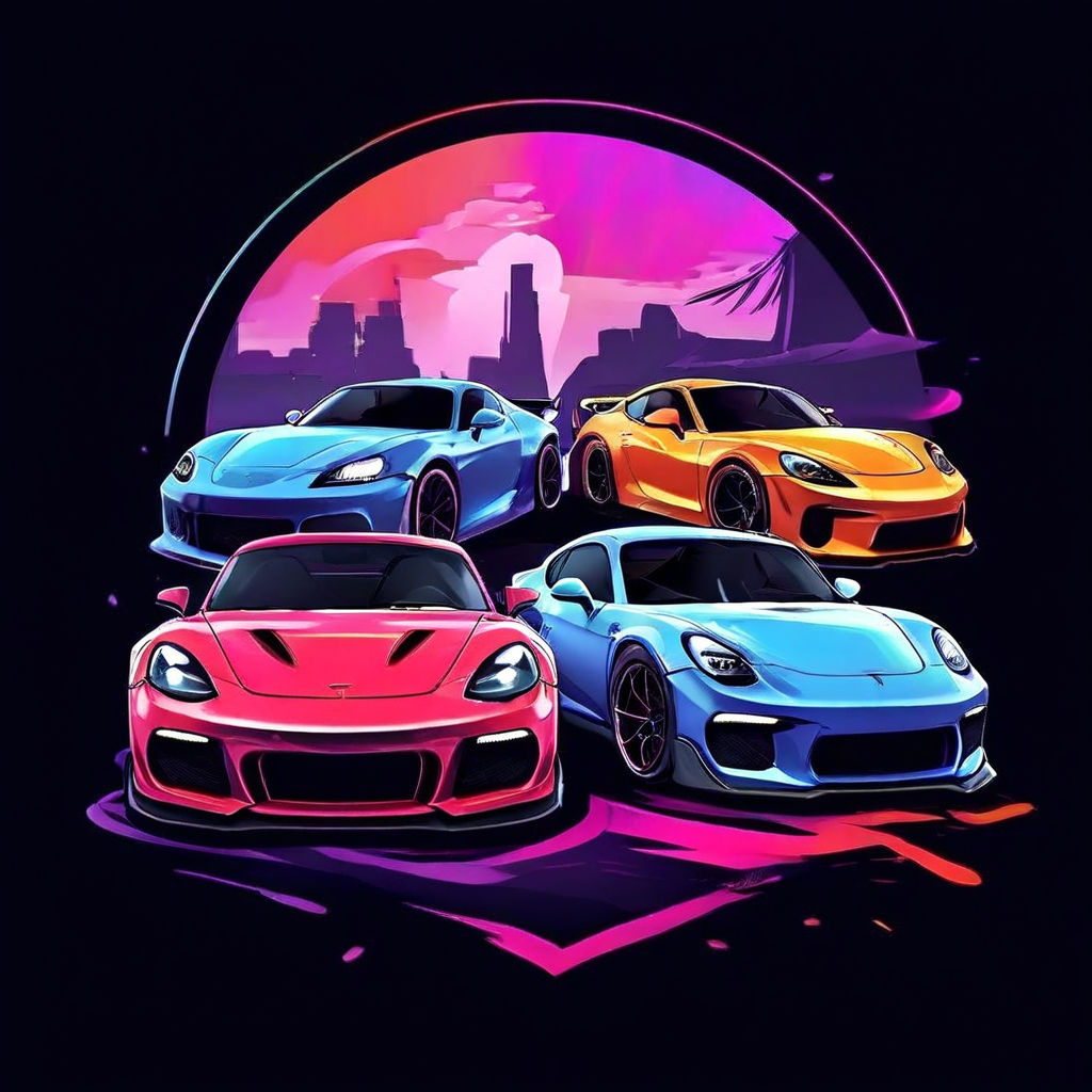 Car game logo with gaming with more gaming with a porche 91... by ...