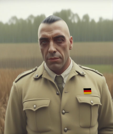 German Soldier looking like Till Lindemann by Benjamin Carter - Playground