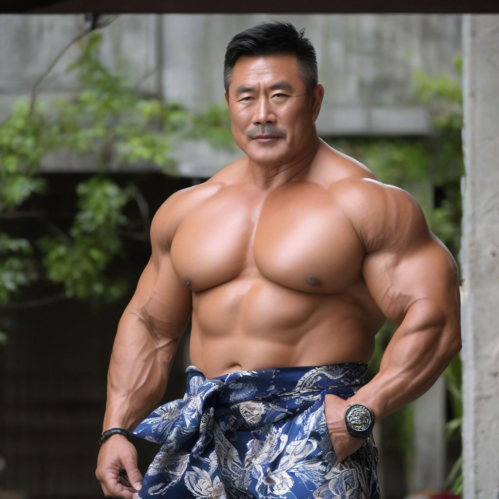 Two Asian beefy muscle bear daddy by LcQ - Playground