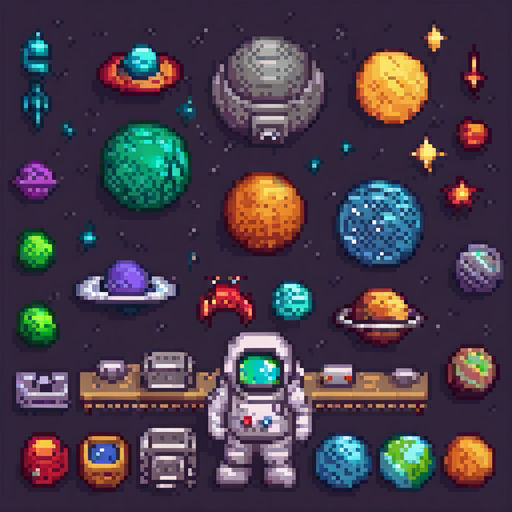 Pixel art space by Hasztag Wabik - Playground