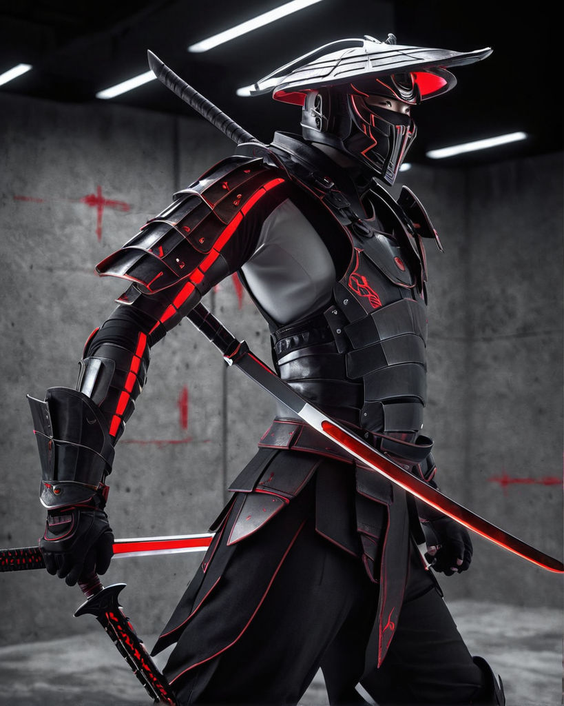 Futuristic samurai warrior by Ren Orense - Playground