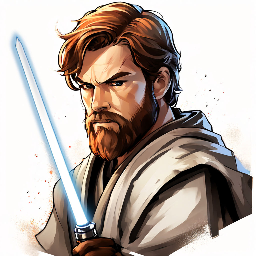 Draw a drawing of obi wan kenobi anime style by Julian Orrego Martinez ...