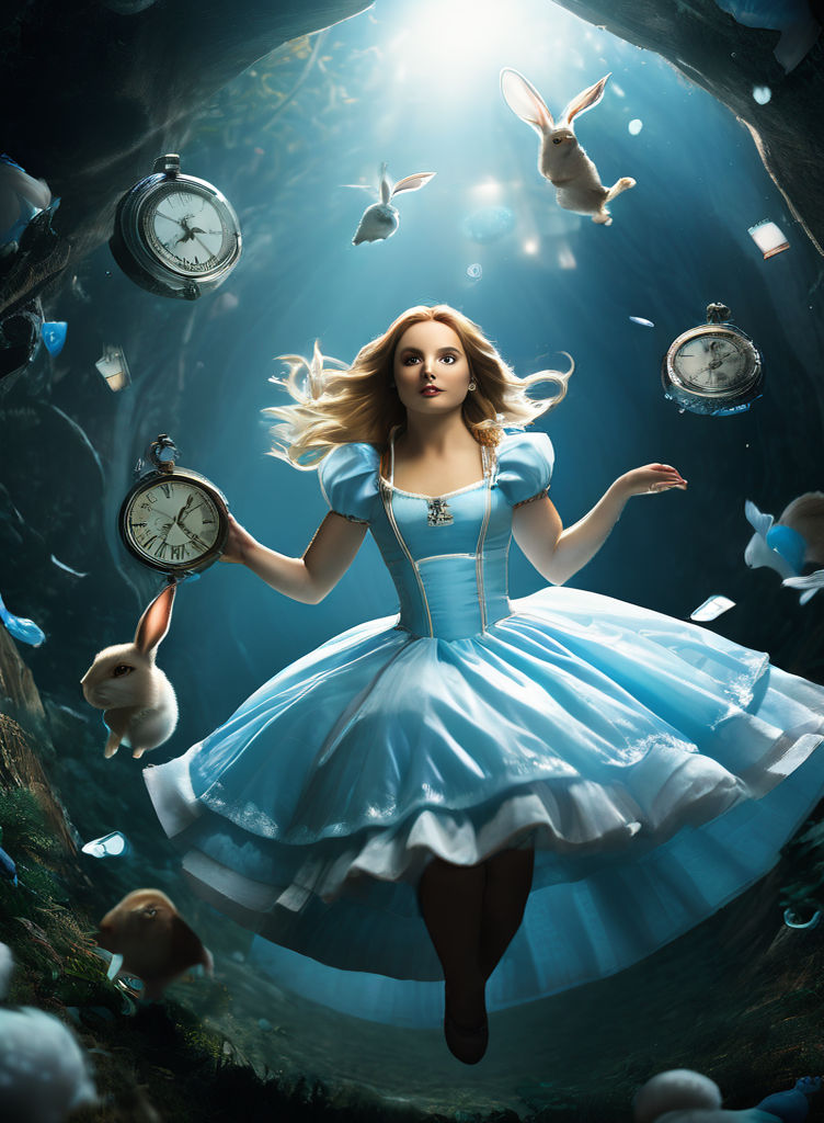 Alice in wonderland falling down the rabbit hole by FAB4 FAM - Playground