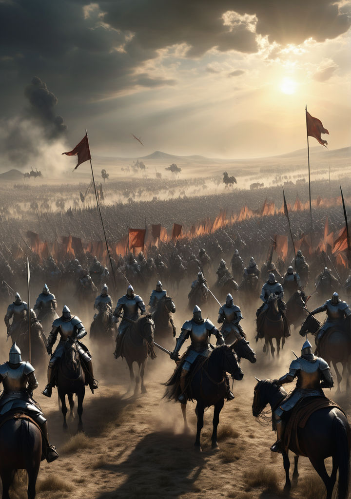 An epic depiction of two imposing medieval armies by Артём Ильченко ...