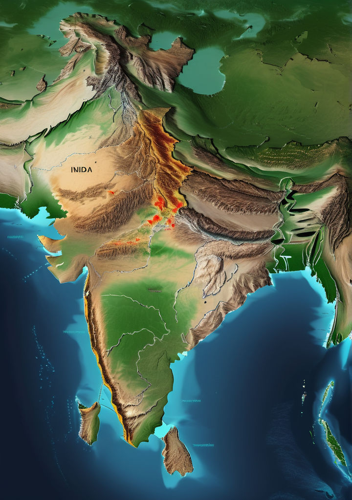 Satellite view of India by Raghav Gaopande - Playground