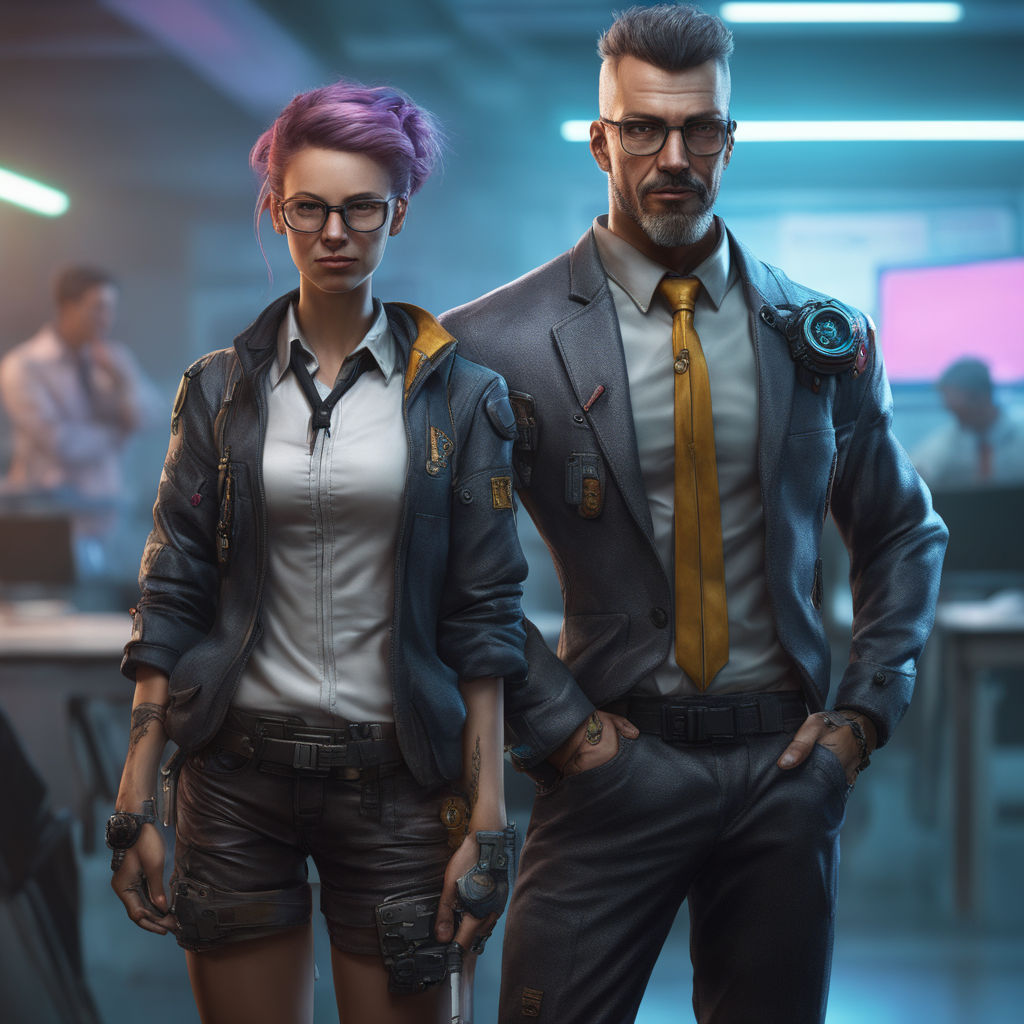 Cyberpunk high school teacher by Del Bogle - Playground