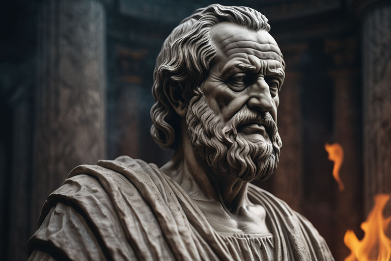 Seneca philosopher statue by Gilberto Sousa - Playground