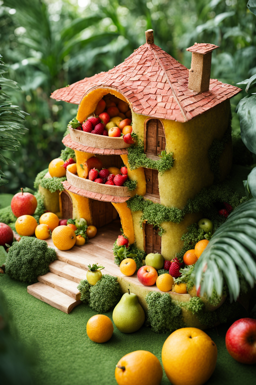 A villa built from fruit. by Ralf - Playground