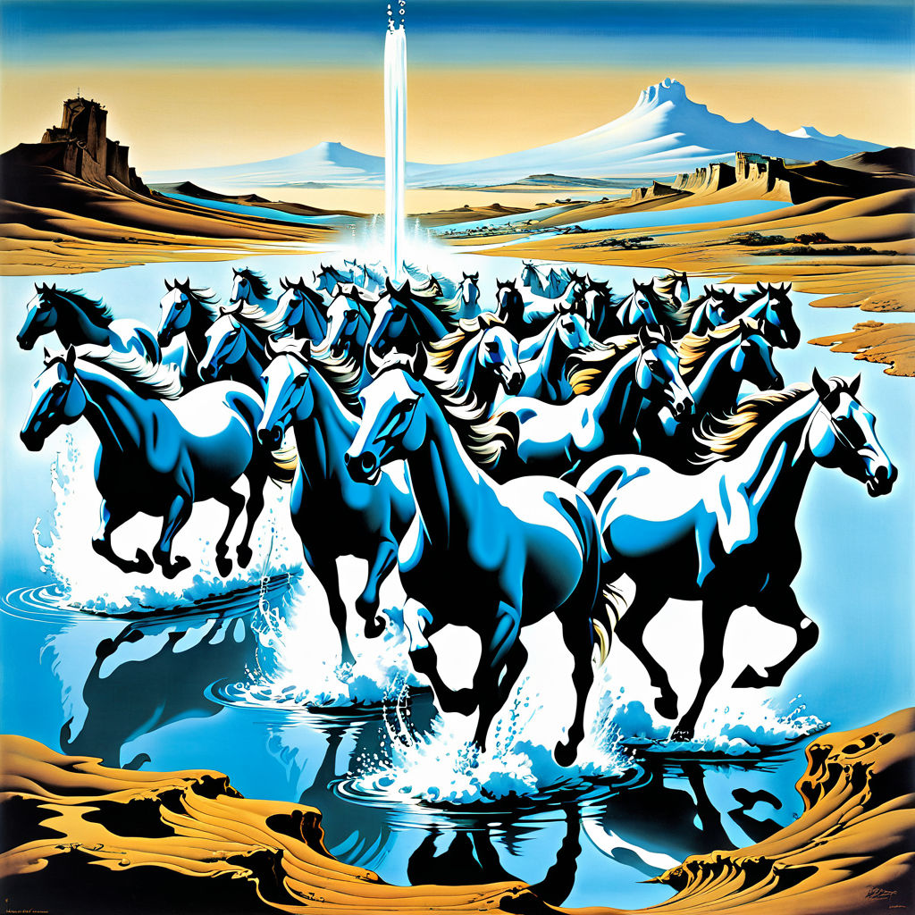 Art by Salvador Dali - water elemental pure water a gallopin... by ...
