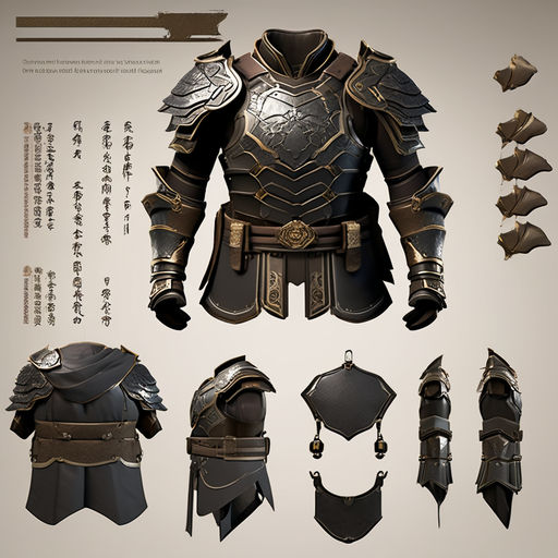 Generate an image of a Chinese full body armor style based o... by ...