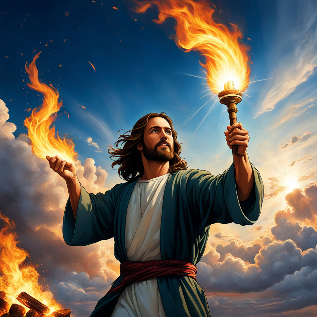 Jesus is throwing fire from sky by JUSARANG - Playground