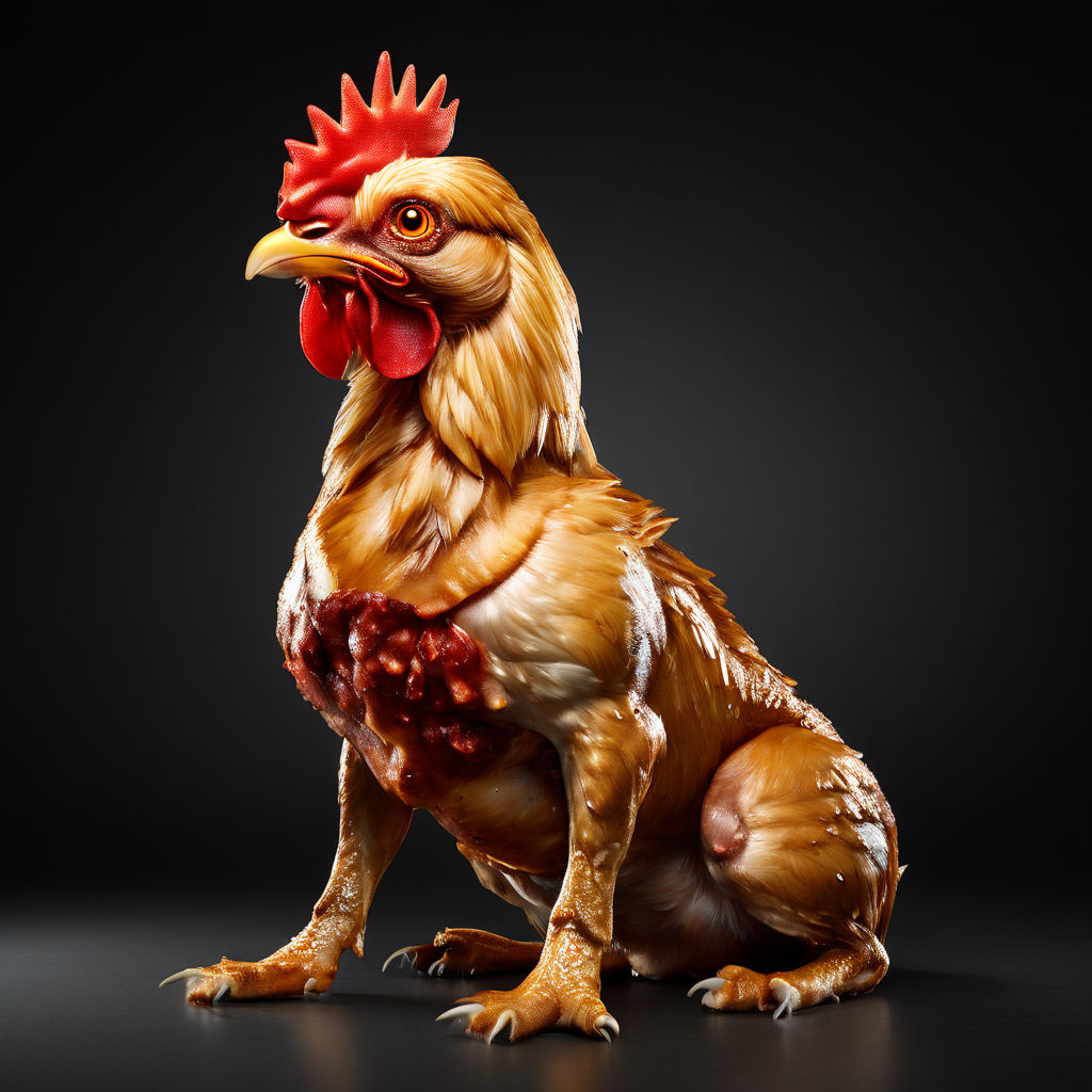 Chicken dogs body chicken head with dog torso by Tomi Tyni - Playground