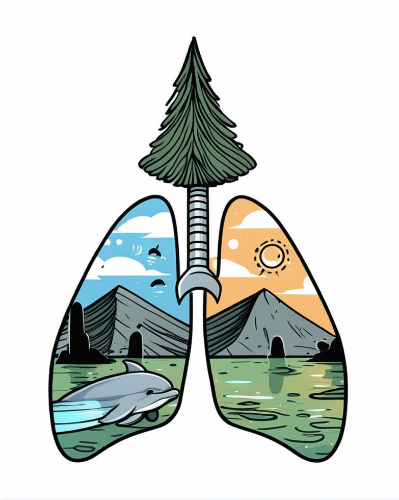 The camera descends rapidly from a high altitude into a calm... by ...