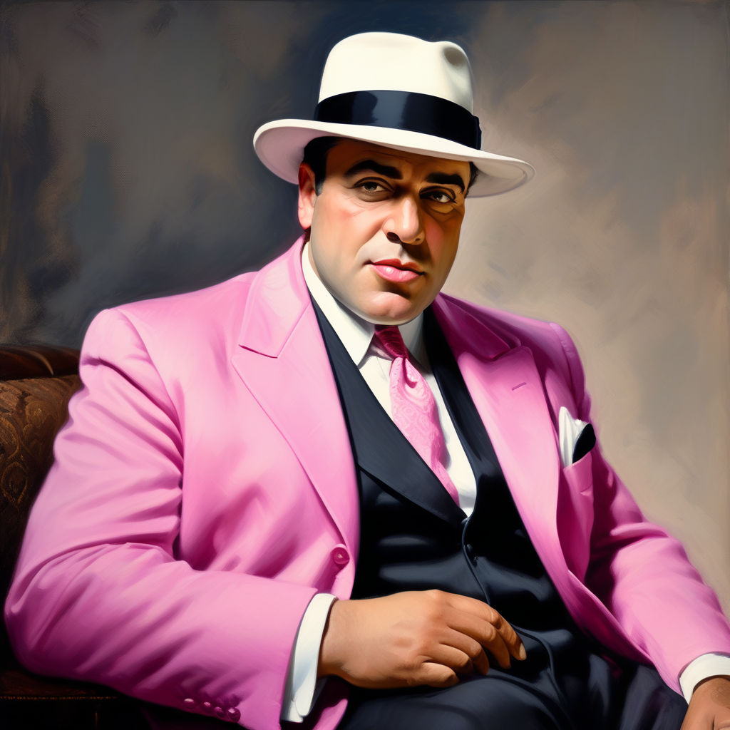 AL CAPONE smoking cigar with white hat by Nicky Radio - Playground