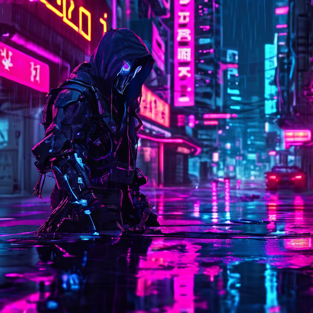 Cyberpunk anime-style character by Роман Иллидан - Playground