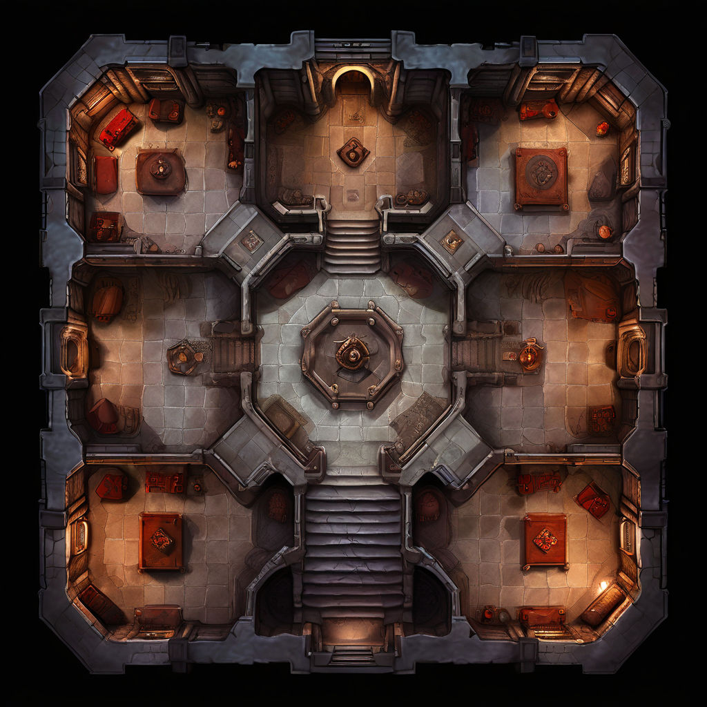 Top down view of a battle map for DnD of a castle basement. ... by Panda Poopums - Playground