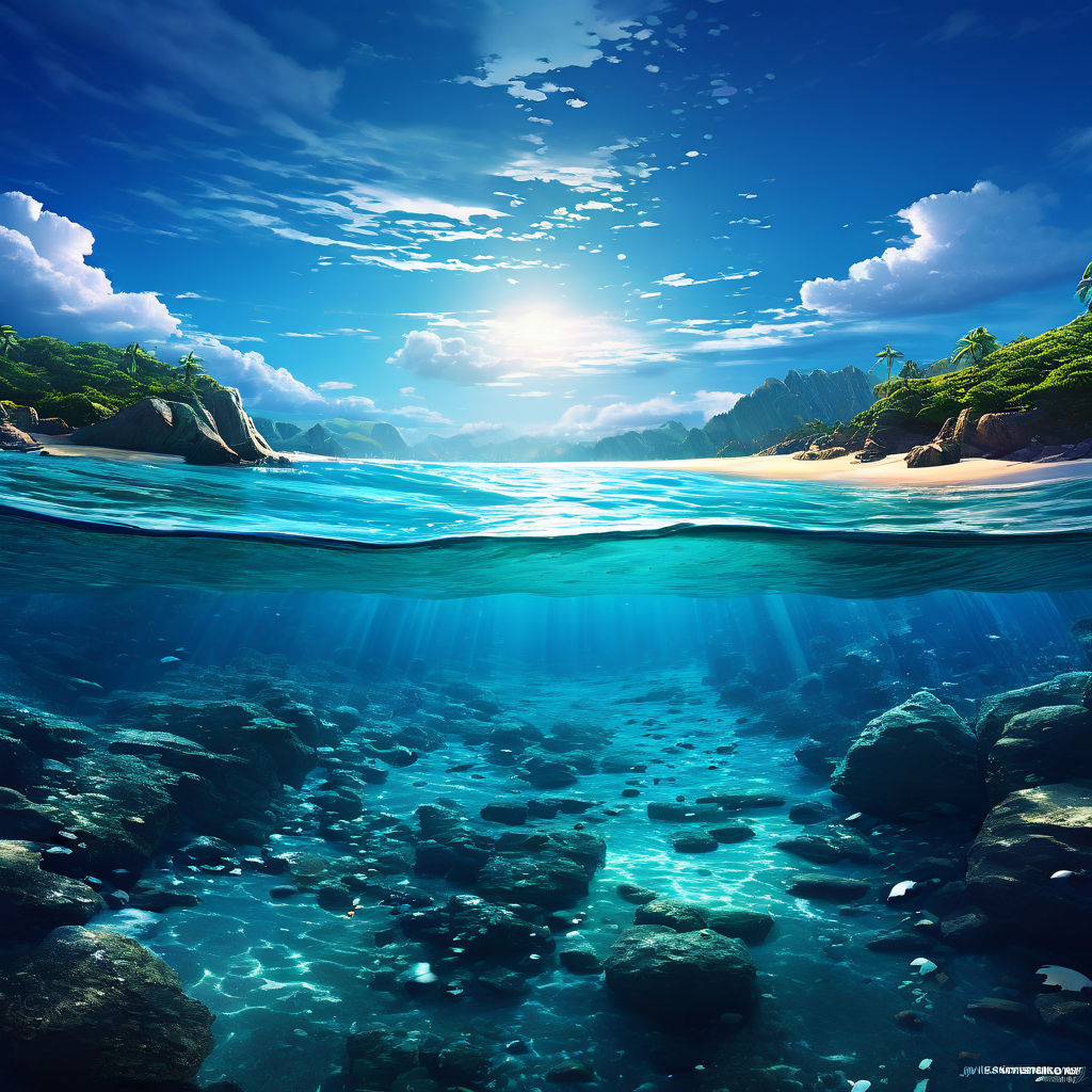 Realistic ocean scene by Westwood Memorials - Playground