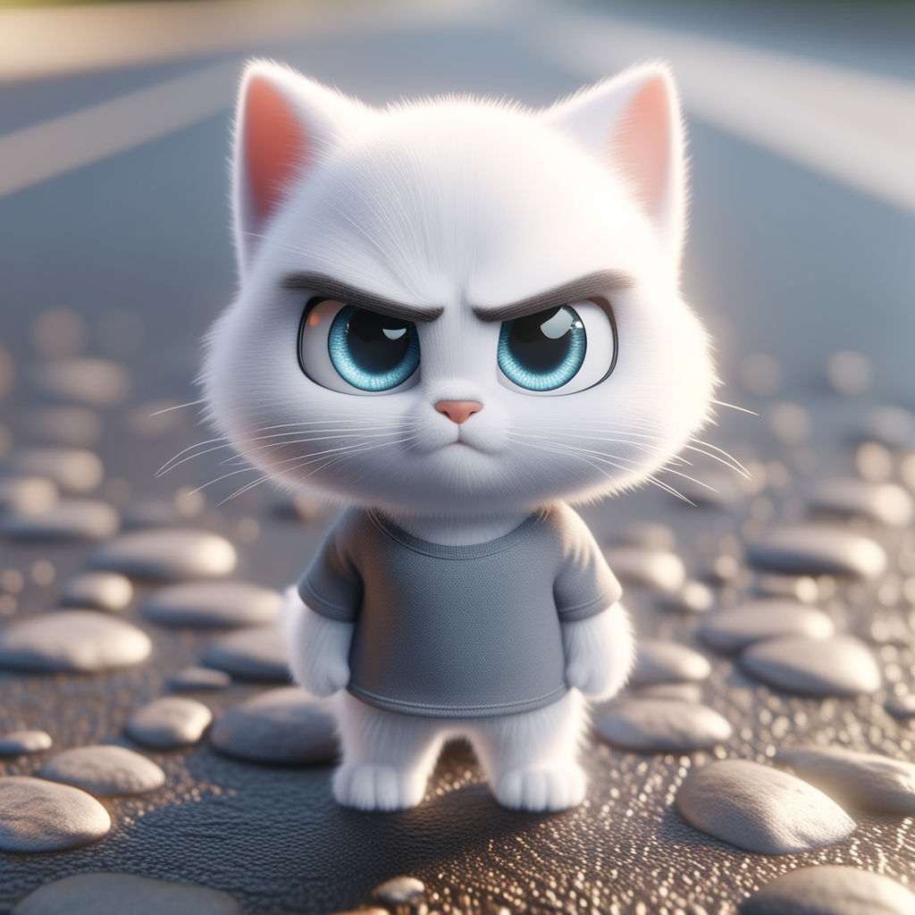 Cat styled in Pixar animation by 엄지희 - Playground