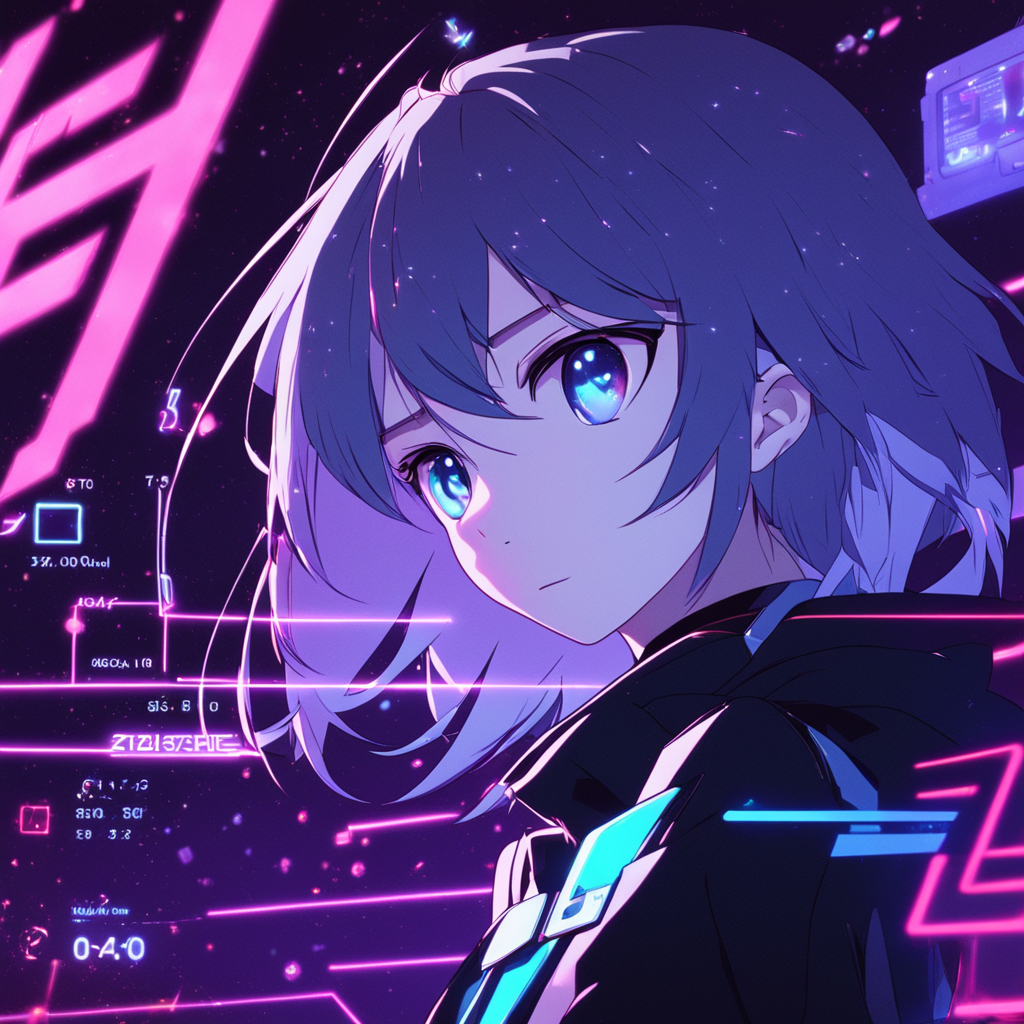 Anime character interface showing an intricately designed le... by ...