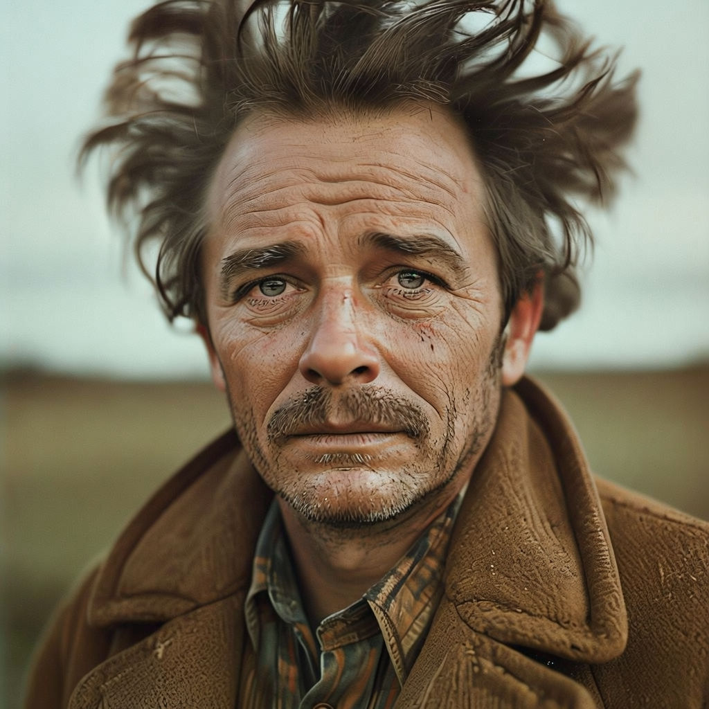 Middle-Aged Man in the 1950s by moths cocoon - Playground