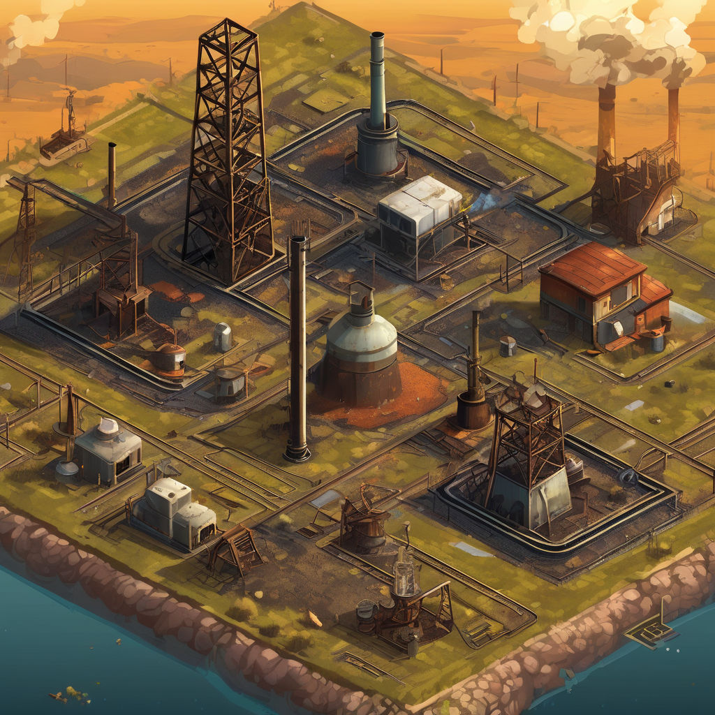 Isometric view of a hexagonal board game tile featuring an a... by ...