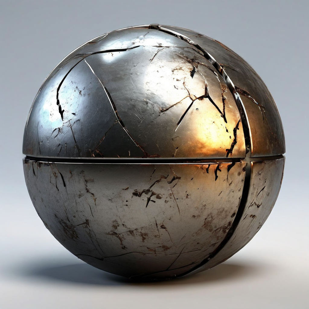 Iron grungy plain metalic ball by Bharat Raghuvanshi - Playground