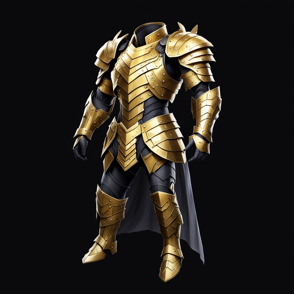 A gold armor with gold scales by Bruno Marcon - Playground