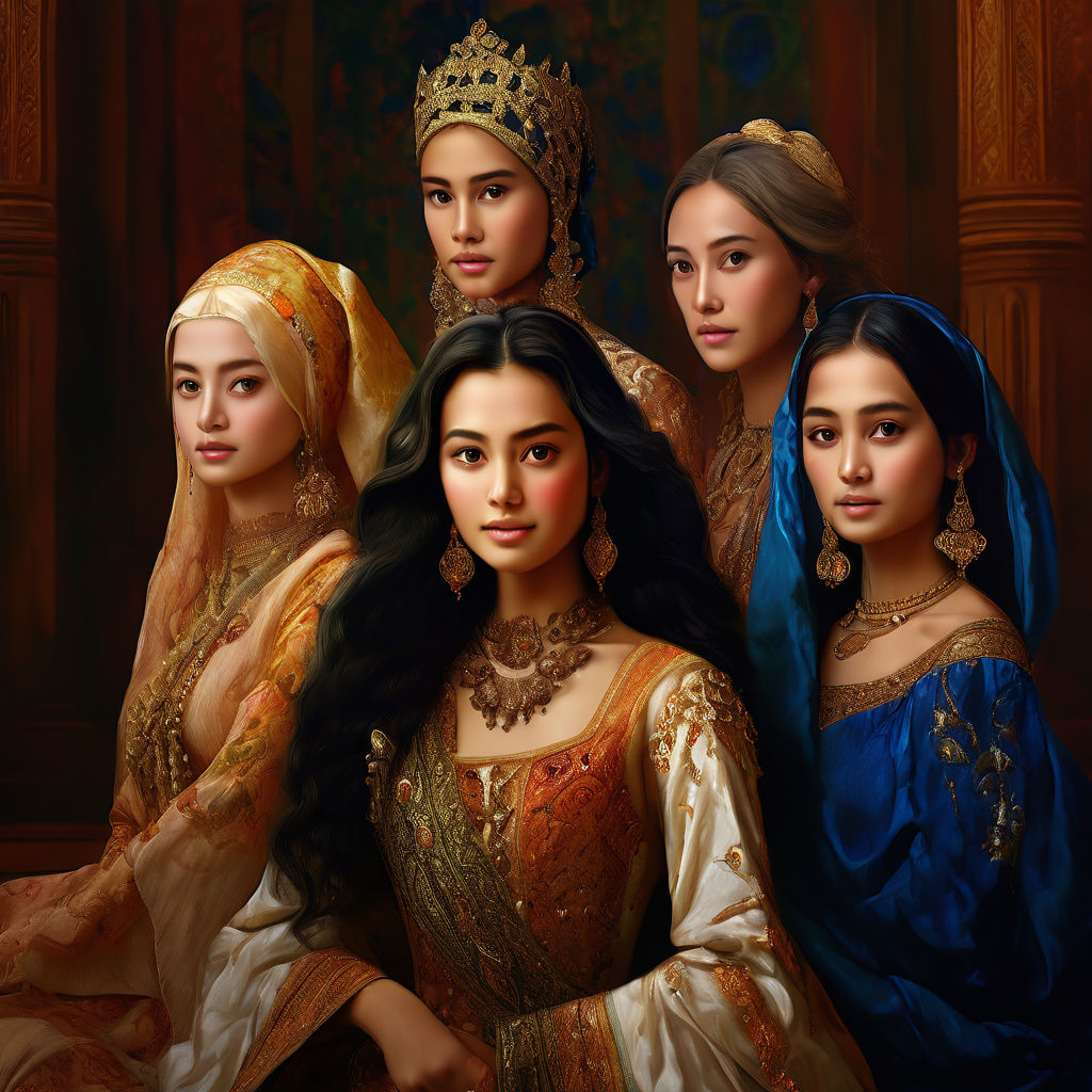 Seven princesses of the queen Malay who are very beautiful a... by ...