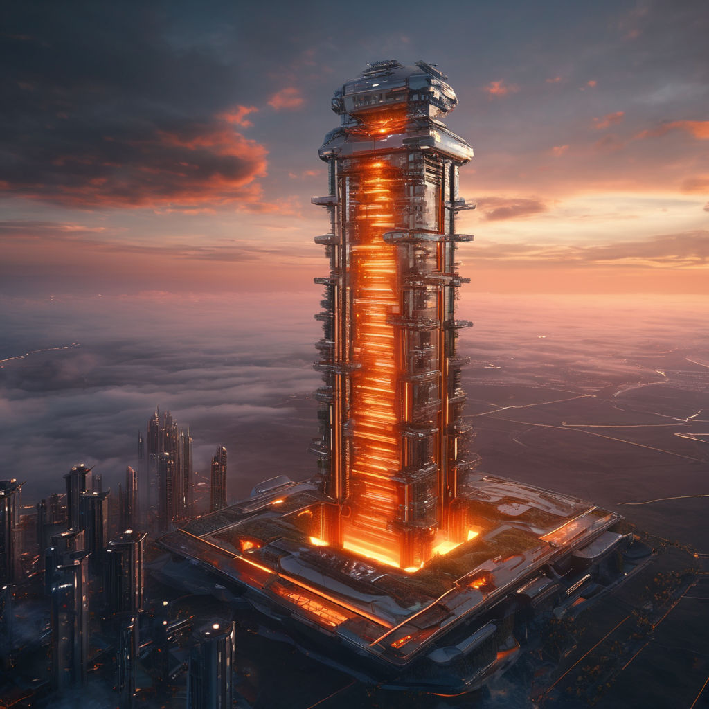 Create a realistic image of an organic tower futuristic buil... by ...