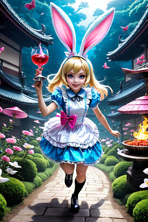 Running creepy little japanese alien anime alice in wonderla... by cyco ...