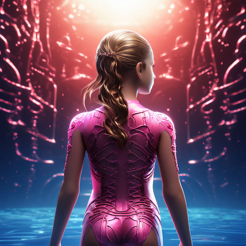 PreTeen girl wearing a pink swimsuit by Jmancurly - Playground