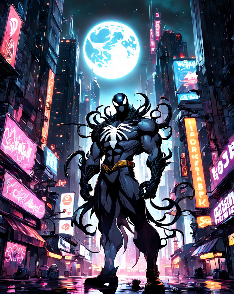 Venom villain in a comic-style environment by Venom I - Playground
