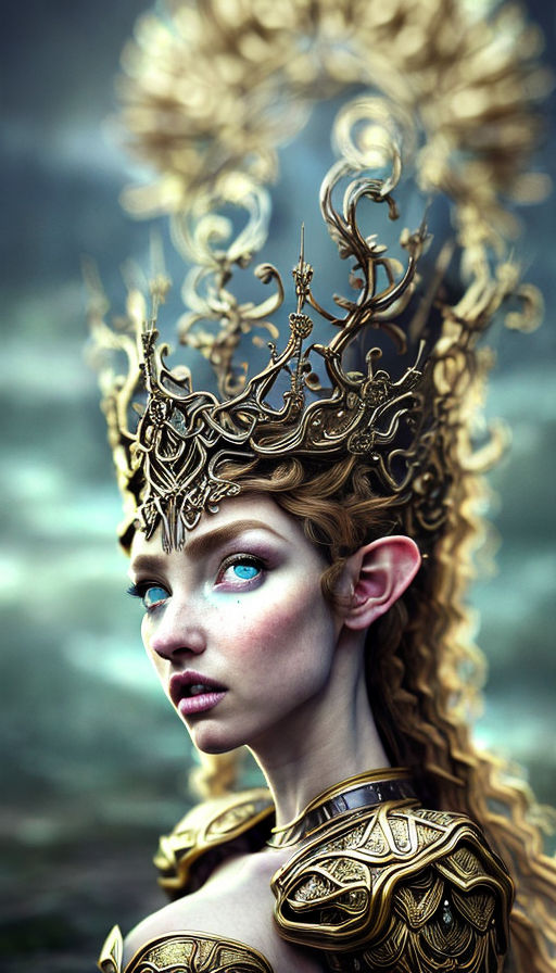 Hyper realistic beauty elf queen by Jennifer Crawford - Playground
