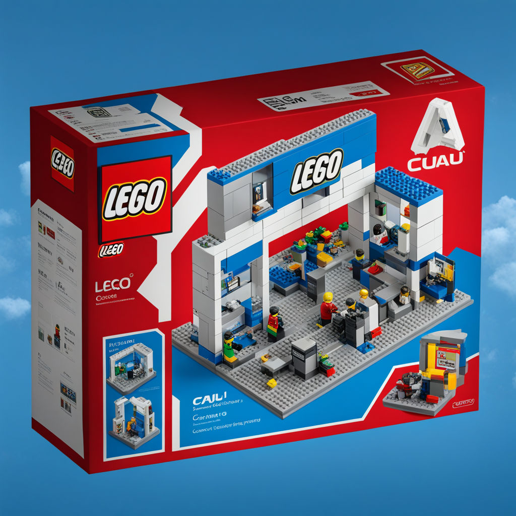 A LEGO box which shows a LEGO set with a call center by David Martos ...