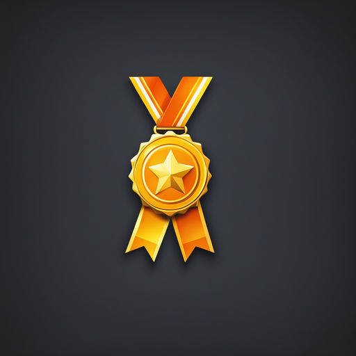 A Rank icon for Champion Rank Orange and yellow medal no bac... by ...