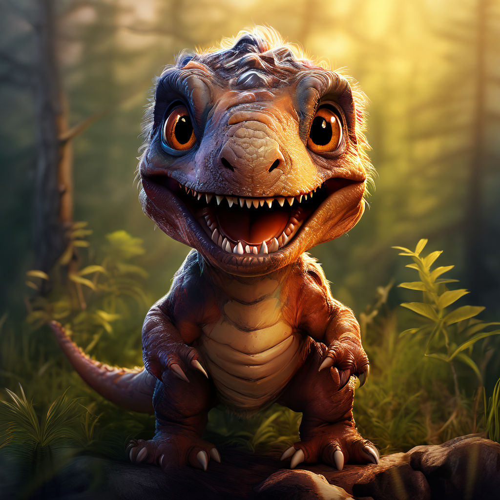 T Rex cub in Disney style. by Tetyana - Playground