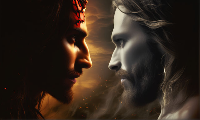 Jesus Christ face to face with lucifer the devil by Desired Work ...