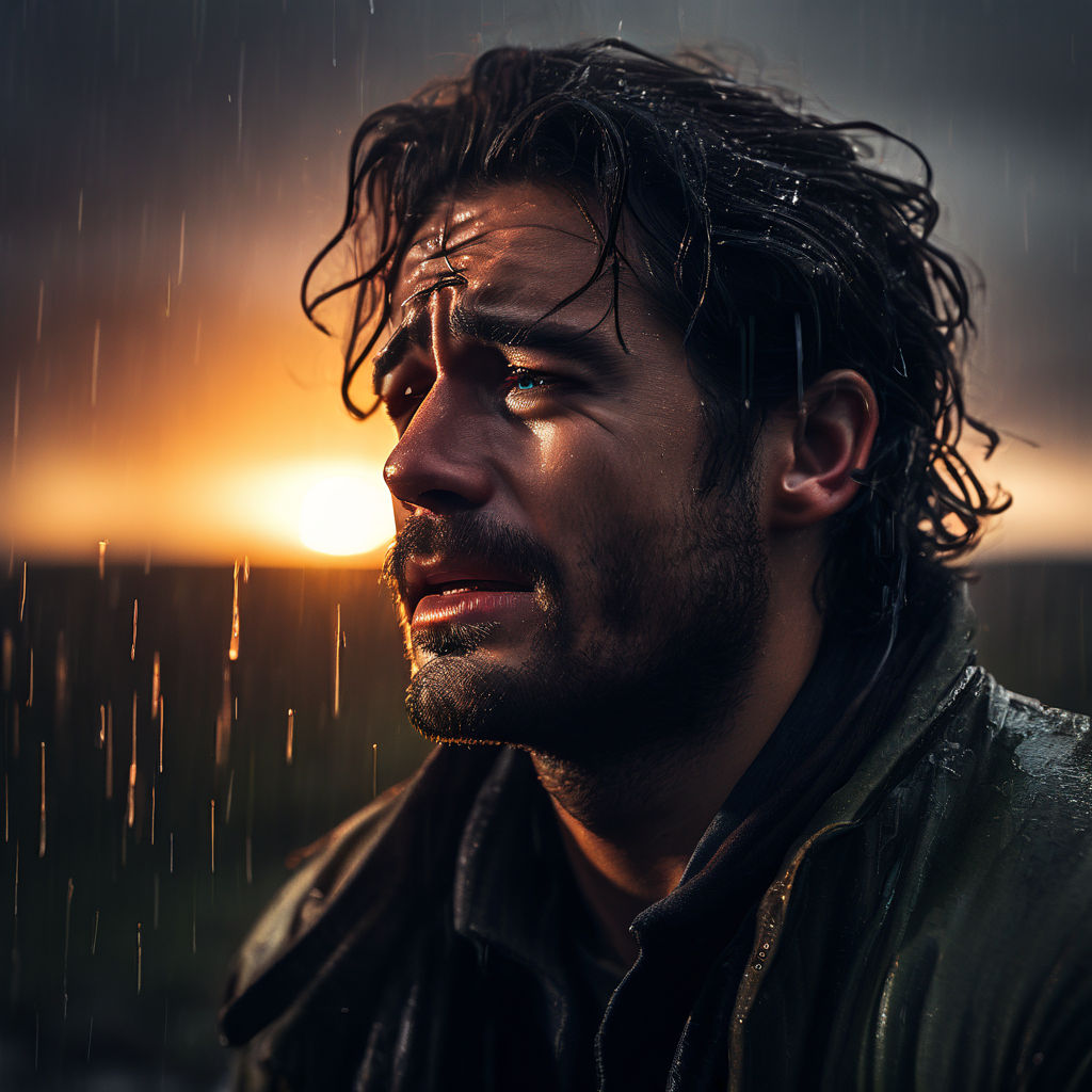 A man crying and looking forward by Relax RM - Playground